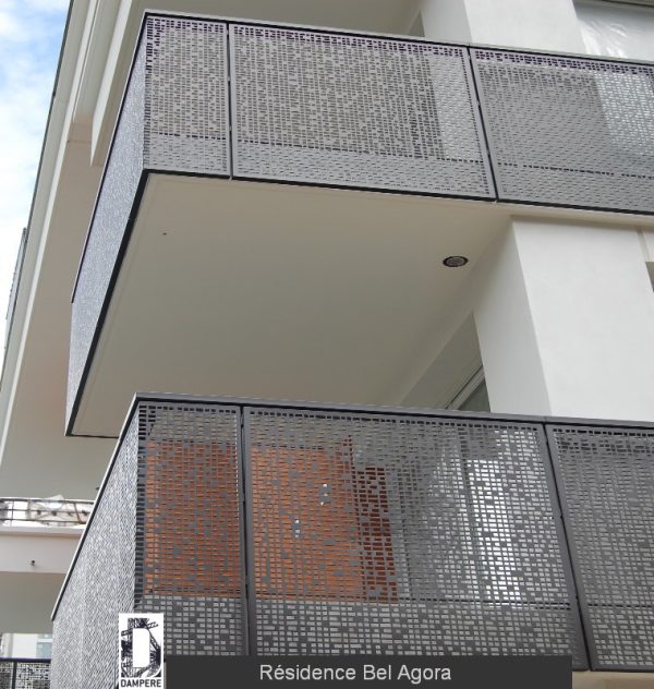 Remplissage Tôle perforée pour garde corps balcon | Dampere